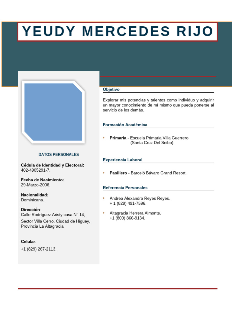 CV Yeudy Mercedes Rijo | PDF