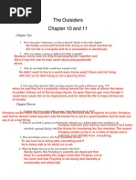 Chapter 8 Summary of The Outsiders | PDF