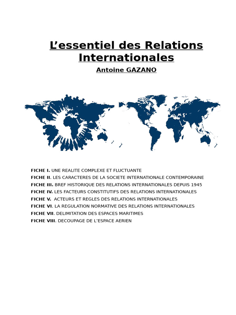 Comprendre les Relations Internationales | PDF | Politique mondiale ...
