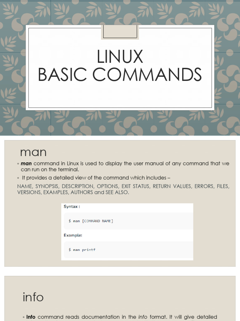 Linux Commands | PDF | Computer Terminal | Command Line Interface