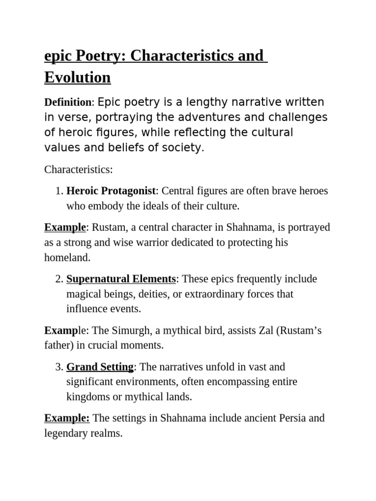 Epic Poetry | PDF | Epic Poetry | Hero