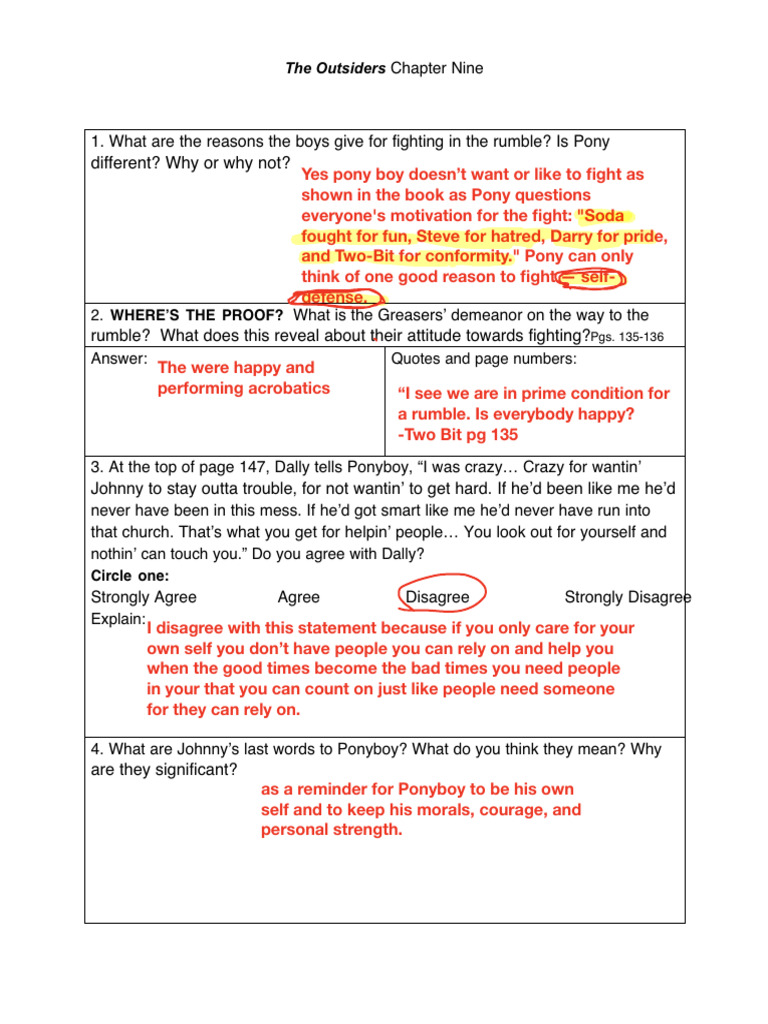 The Outsiders Chapter Nine | PDF