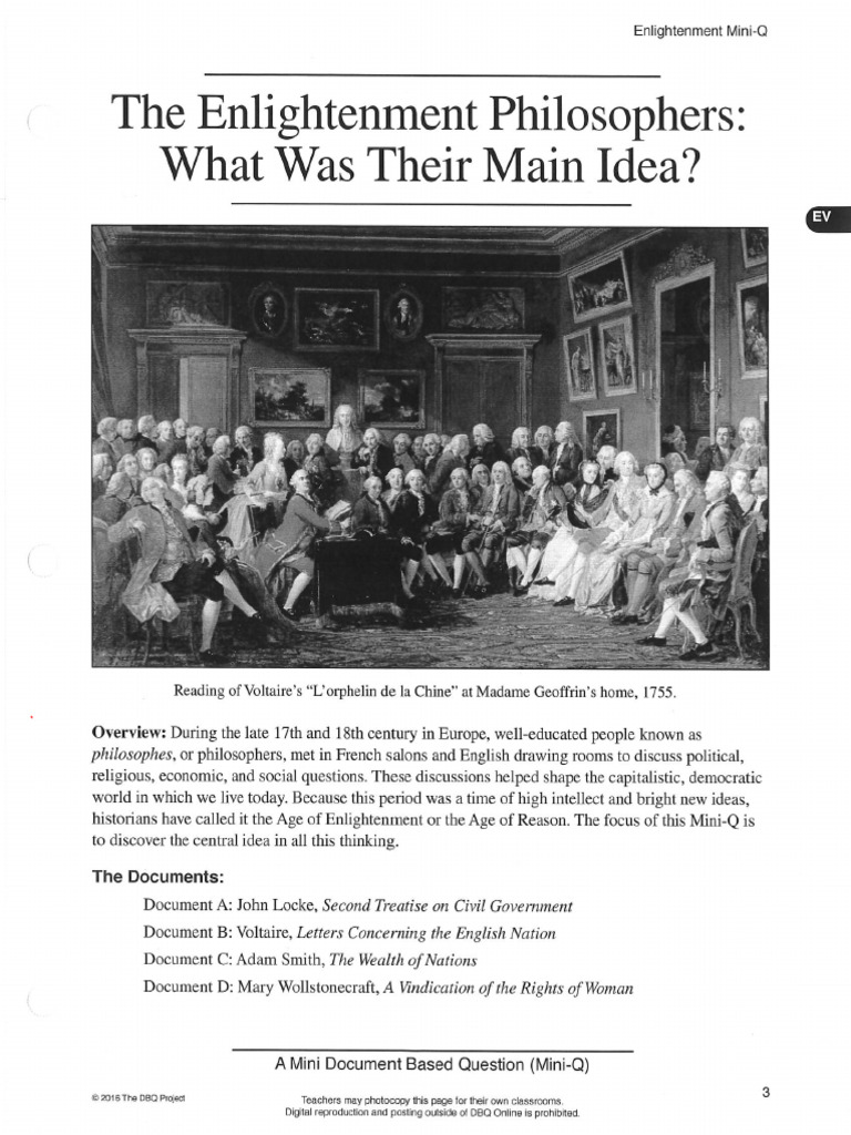WMQ301 Enlightenment Philosophers SV | PDF