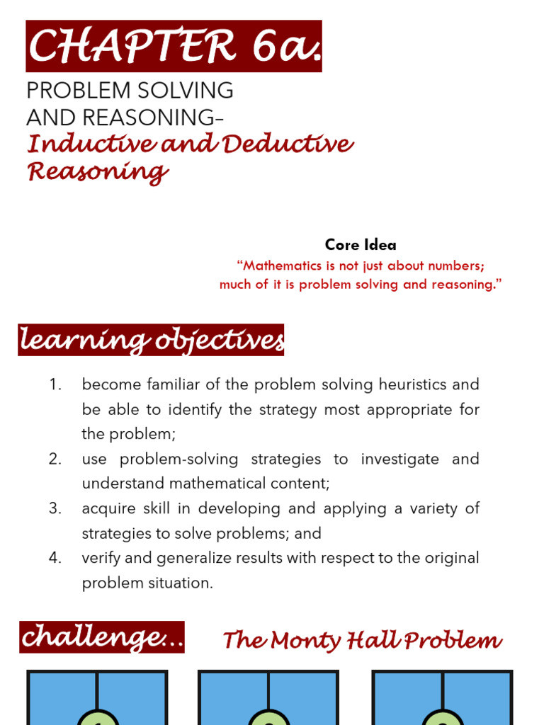 Problem Solving: Inductive & Deductive Reasoning | PDF | Inductive ...