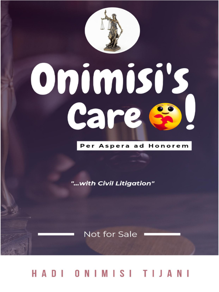 Onimisi's Care Civil Litigation | PDF | Alternative Dispute Resolution ...