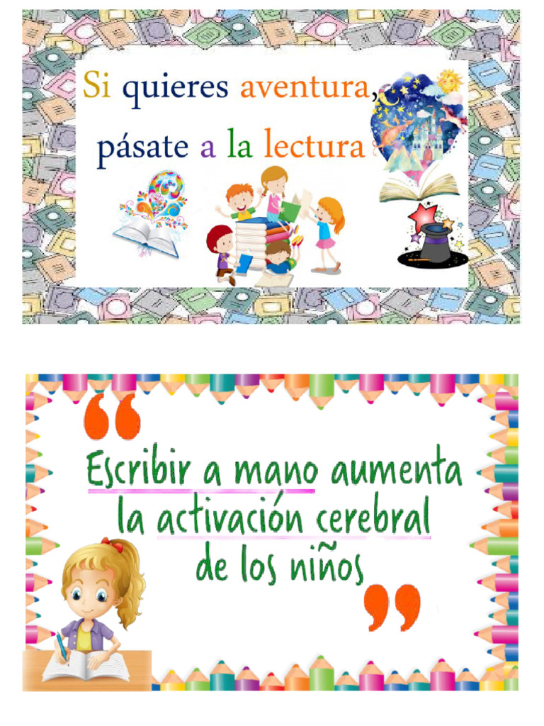Carteles Escritura y Lectura | PDF