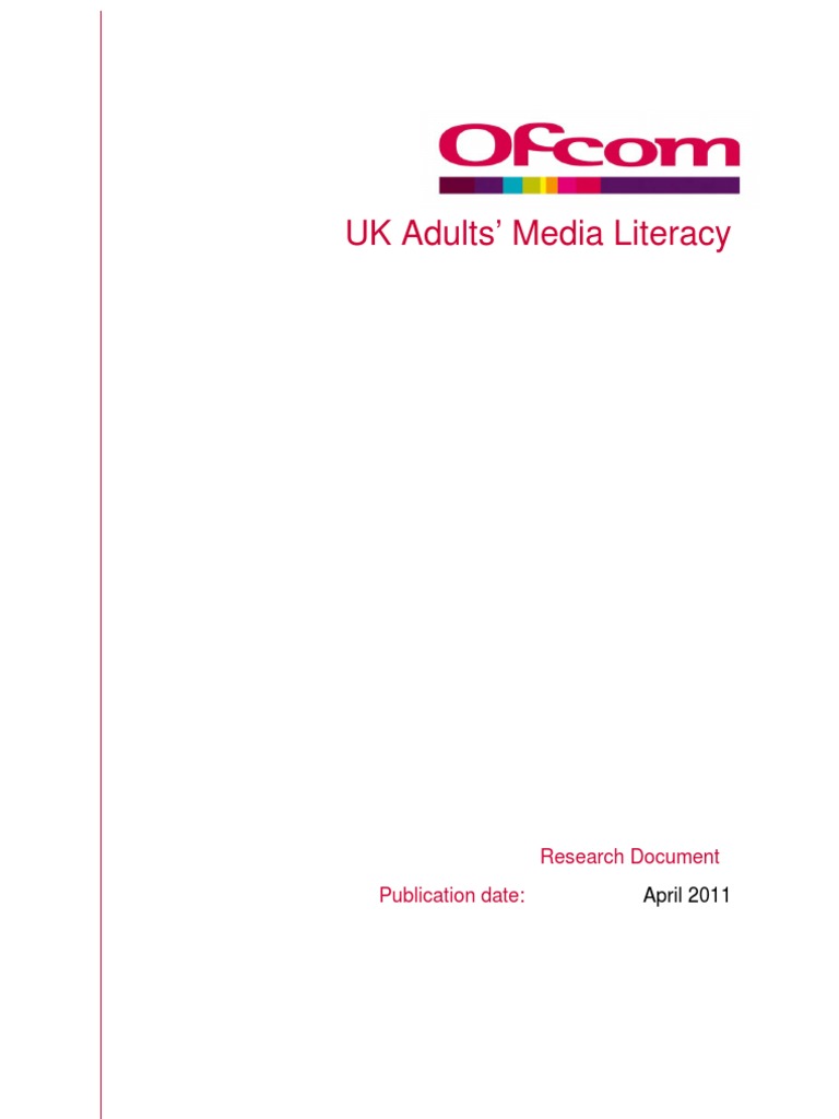 Ofcom Report Adults | PDF | Social Networking Service | Smartphone