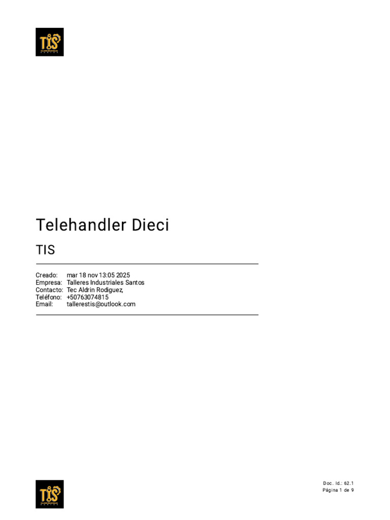 Telehandler Dieci_1x1s | PDF