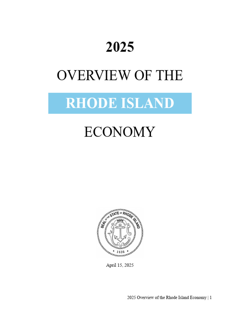 2025 Rhode Island Economic Overview | PDF | Recession | Unemployment