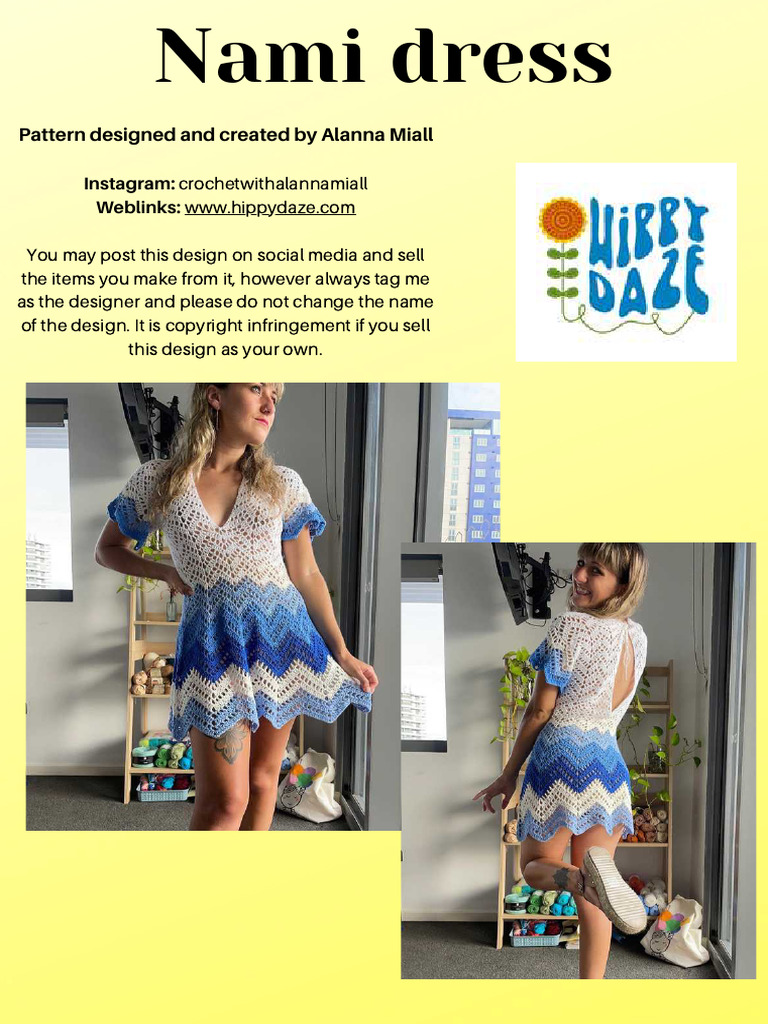 Nami Dress Crochet Pattern Guide | PDF | Crochet | Gauge (Knitting)