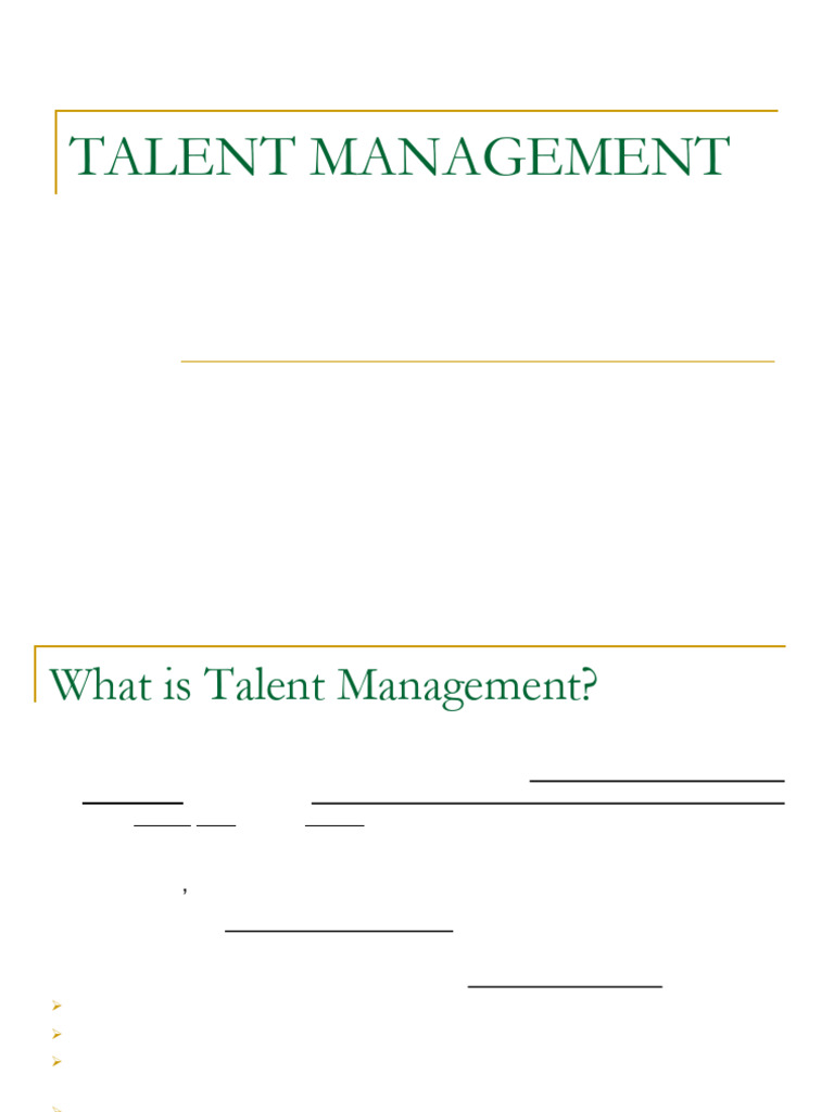 Lec4,5 Talent Management | PDF | Talent Management | Performance Appraisal