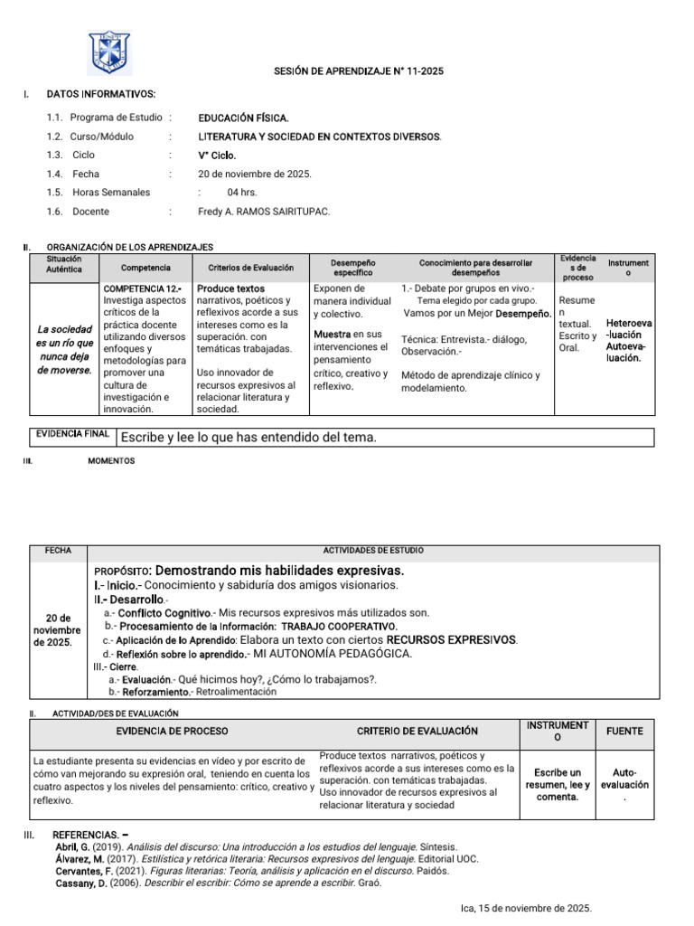9.- SESIÓN. EDUC. FÍSICA. V°-4 M | PDF | Aprendizaje | Cognición