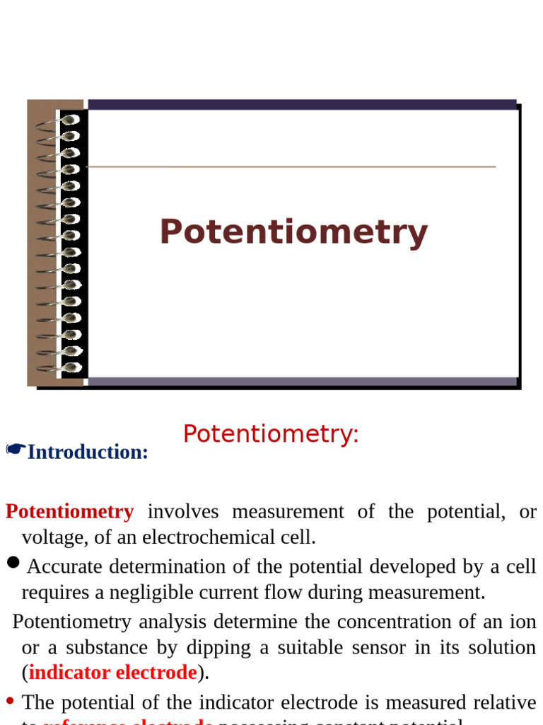 Chapter Six Potentiometry | PDF | Titration | Chemistry