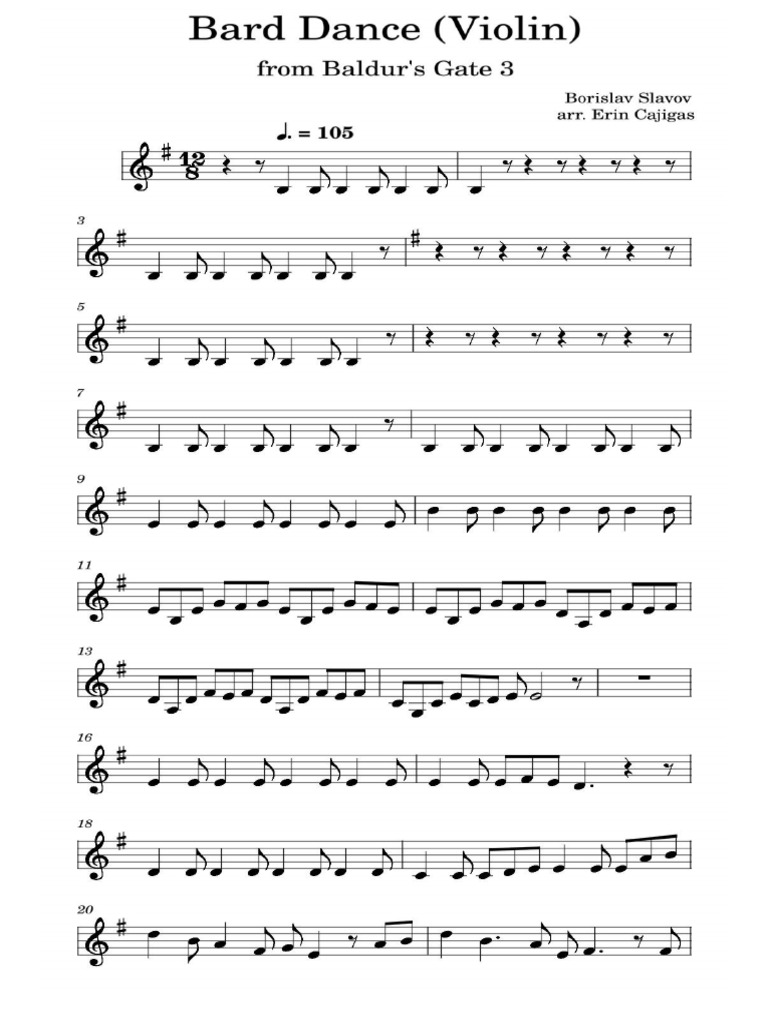 Bard Dance (BG3) | PDF