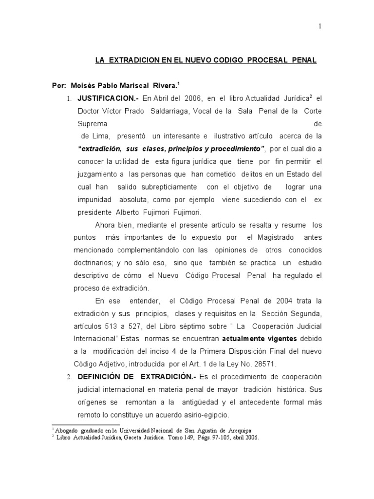 Extradición | PDF | Extradición | Derecho penal