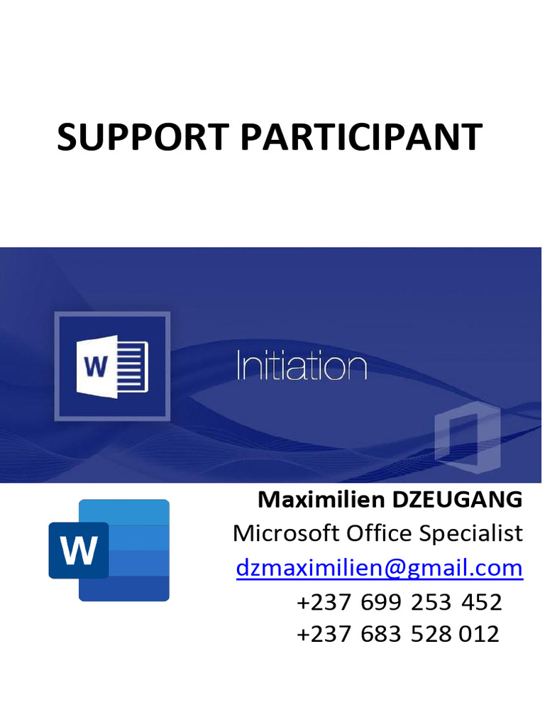 Support Formation Word Initiation | PDF | Microsoft Word | Microsoft Office