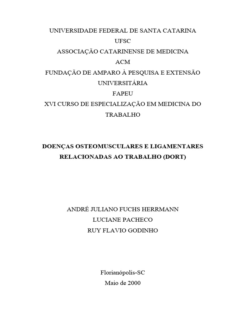 DORT: Doenças Osteomusculares no Trabalho | PDF | Dor | Nervo