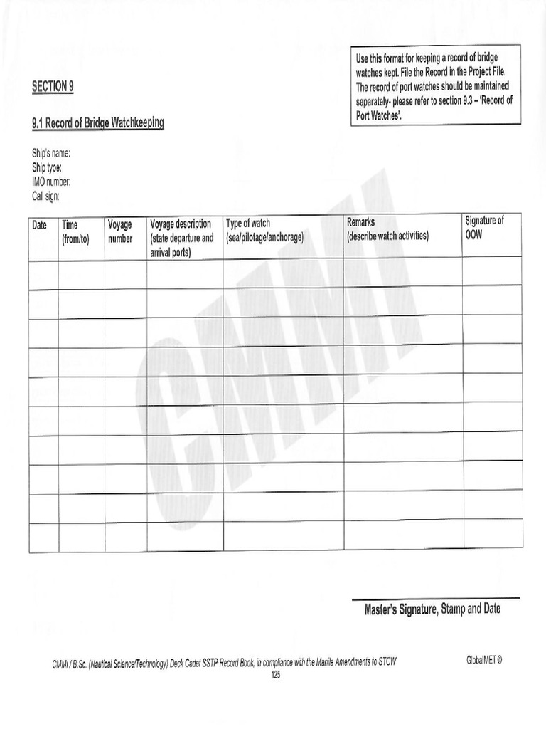 Bridge Watchkeeping | PDF
