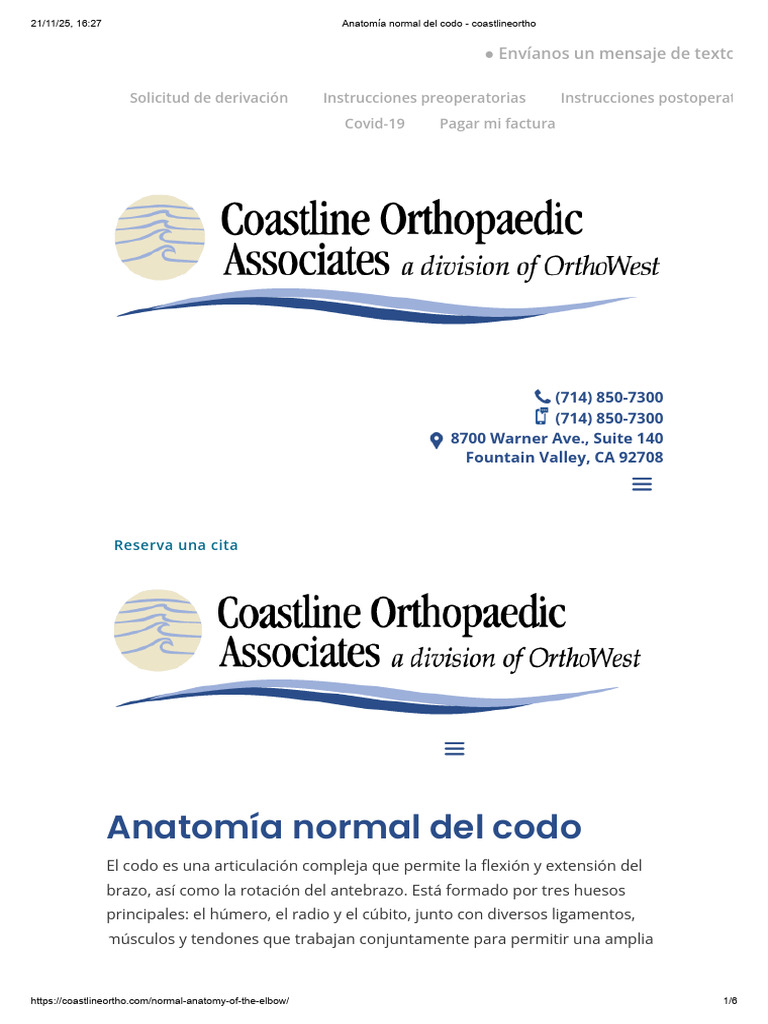 Anatomía normal del codo - coastlineortho | PDF | Codo | Articulación