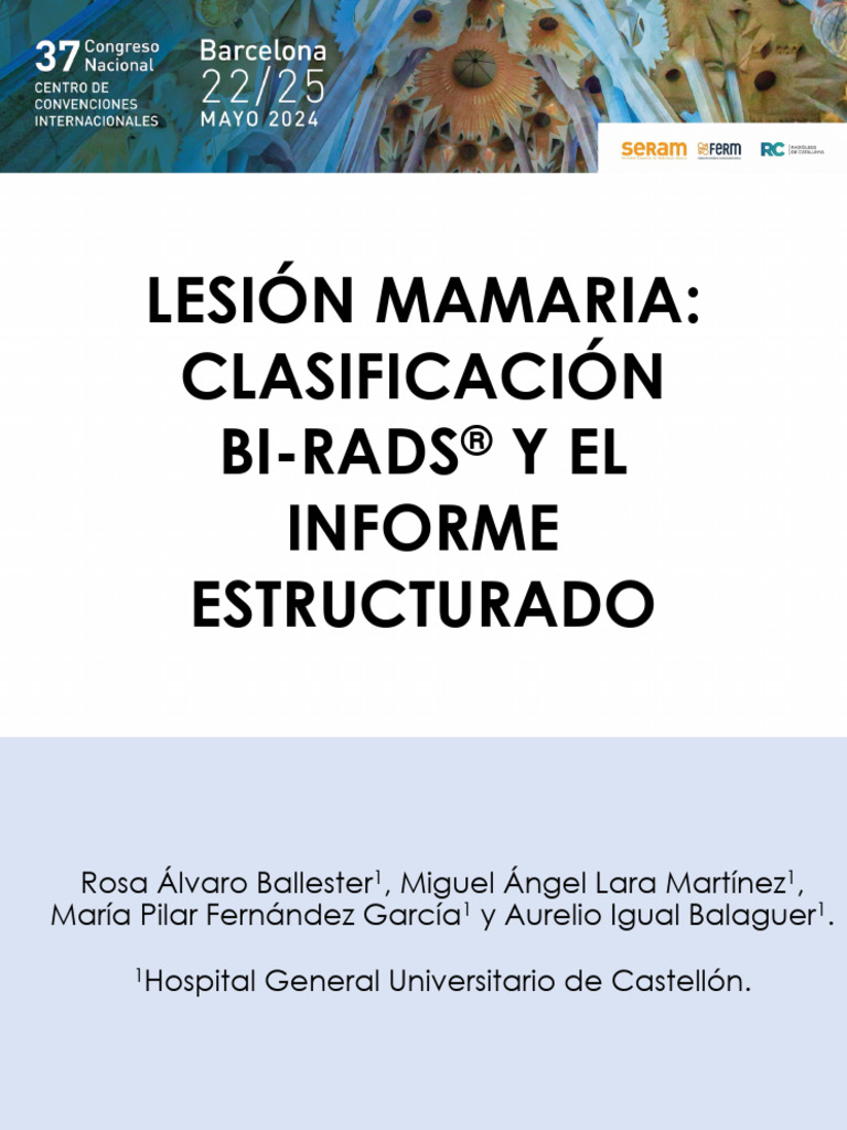 Clasificación BI-RADS® en Lesiones Mamarias | PDF | Mamografía ...