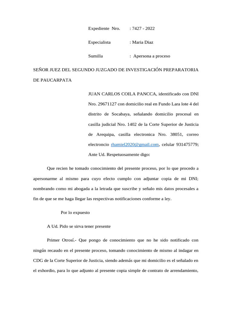 Apersona - Coila Pancca | PDF