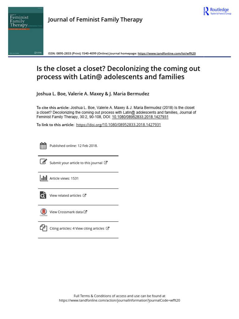 Is The Closet A Closet Decolonizing The Coming Out Process With Latin ...