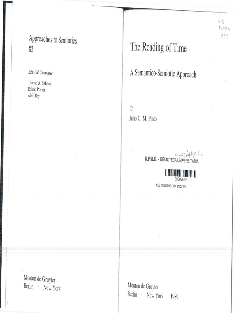 The Reading of Time - A Semantico-Semiotic Approach (Approaches To ...