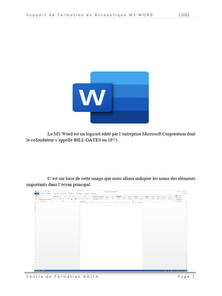 Guide Complet sur MS Word 2022 | PDF | Microsoft Word | Microsoft Office