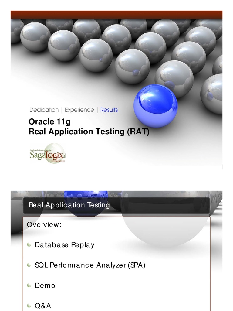 Real Application Testing Pdf Sql Databases