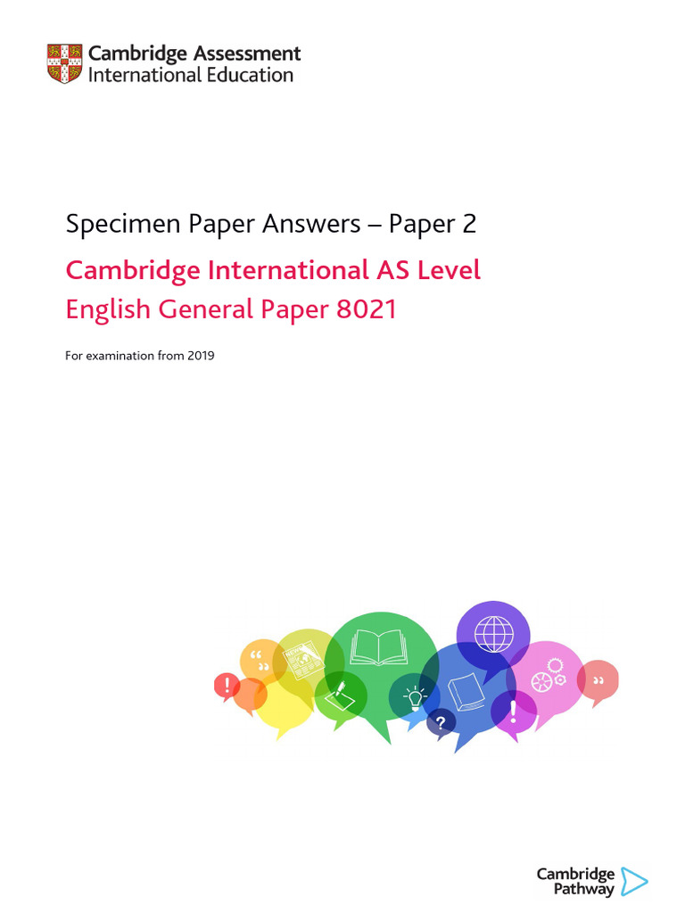 Cambridge AS Level English Paper 2 Answers | PDF | Subject (Grammar ...
