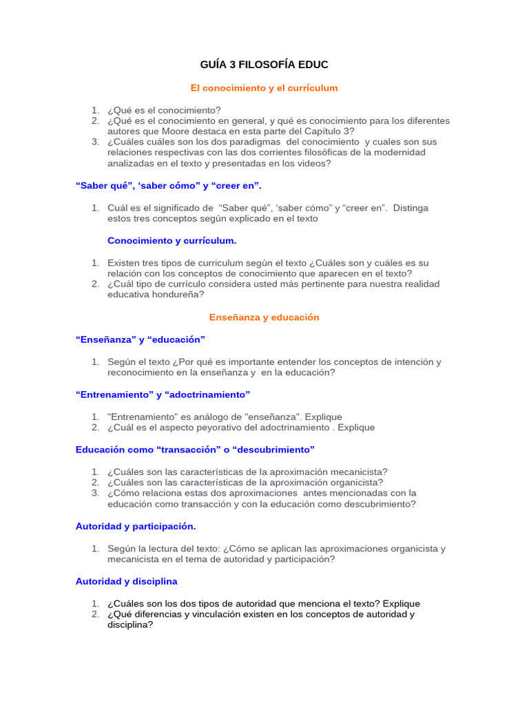 GUÍA 3 FILOSOFÍA EDUC 2 | PDF