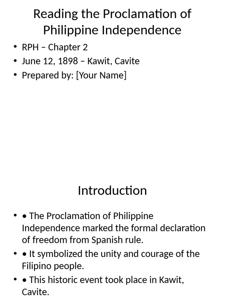 Proclamation of Philippine Independence | PDF | Philippines–Spain ...