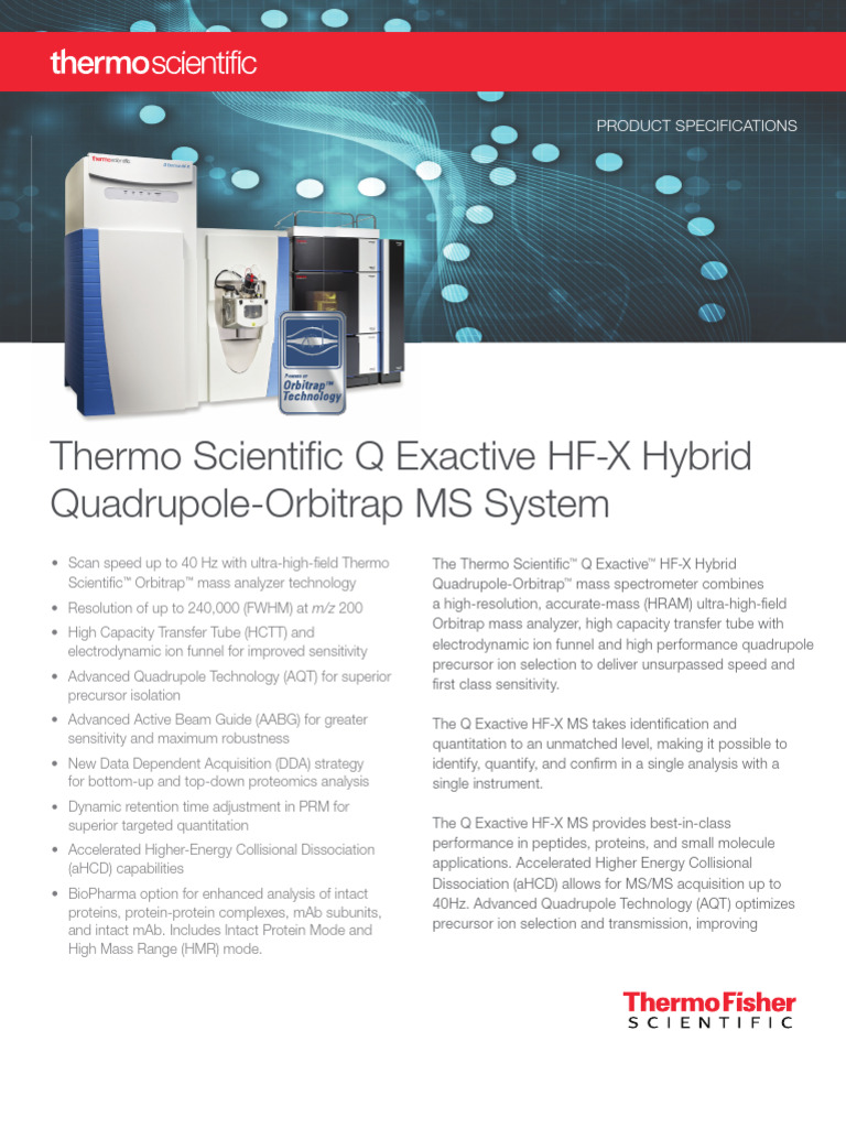 Ps 64048 LC Ms Q Exactive HF Orbitrap Ps64048 en | PDF | Mass ...