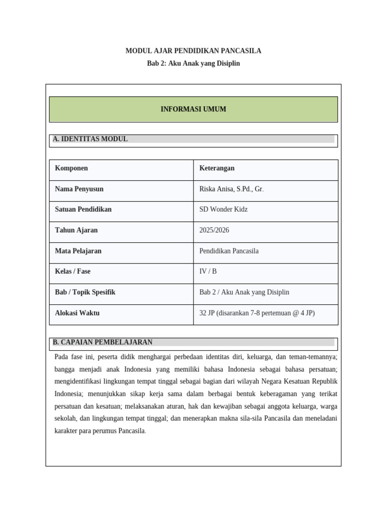 PKN KELAS 4 BAB 2 | PDF
