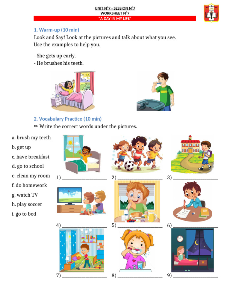 Worksheet 7 Daily Routines | PDF | Chess | Chess Theory