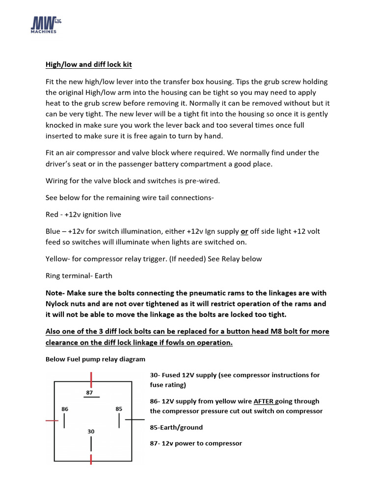 LT230 Air Shifter Kit | PDF