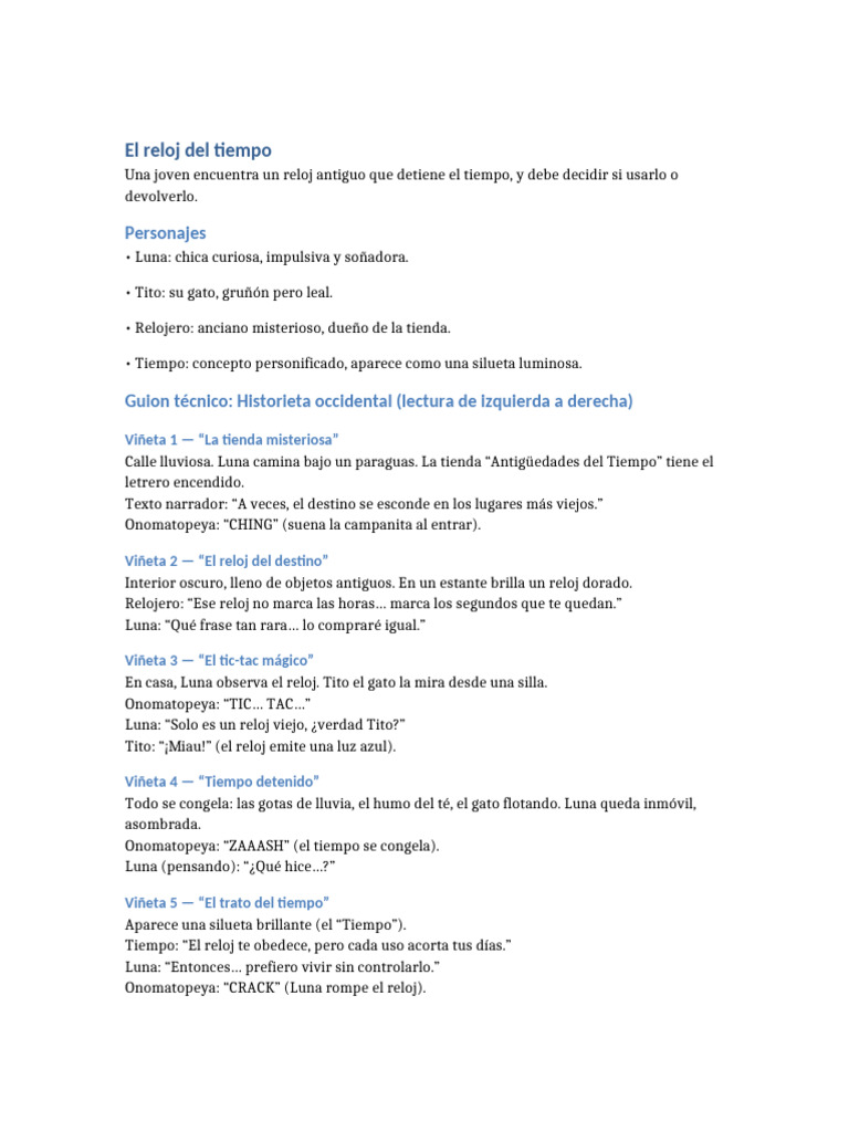 El Reloj Del Tiempo | PDF