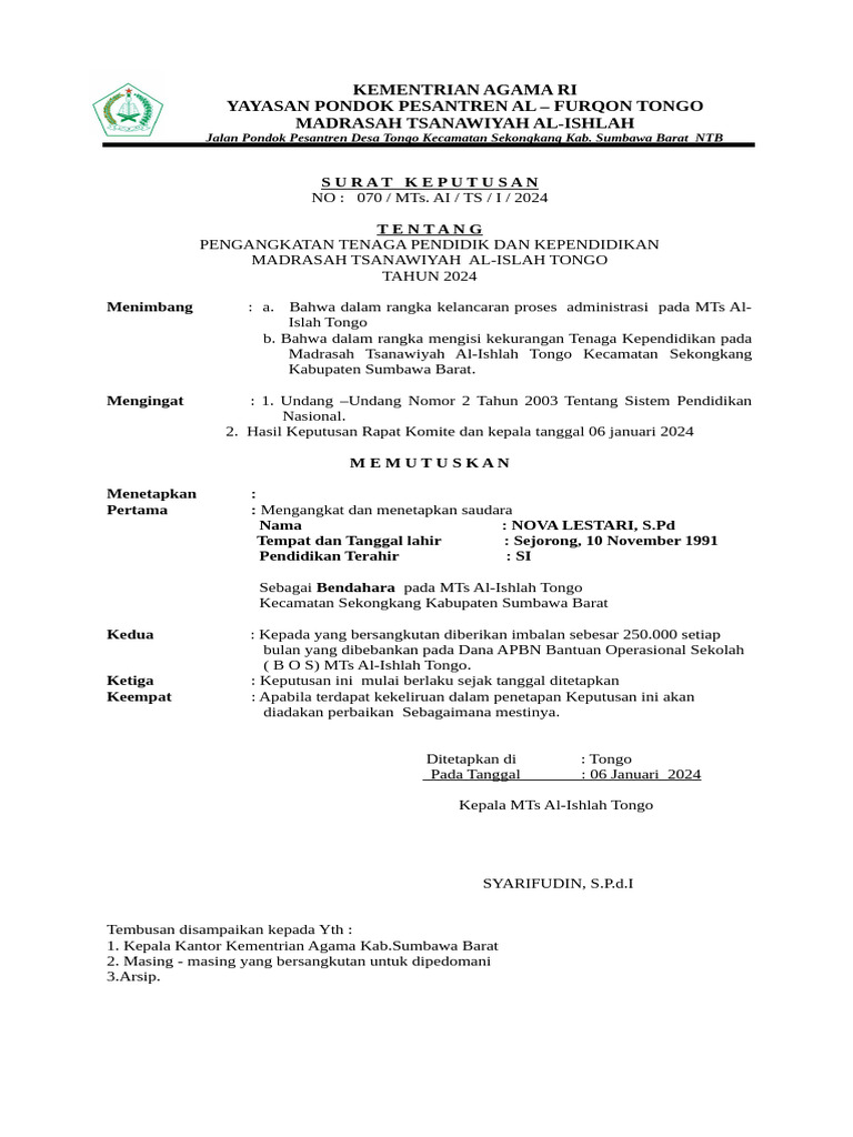 SK GURU MTS Bendahara | PDF