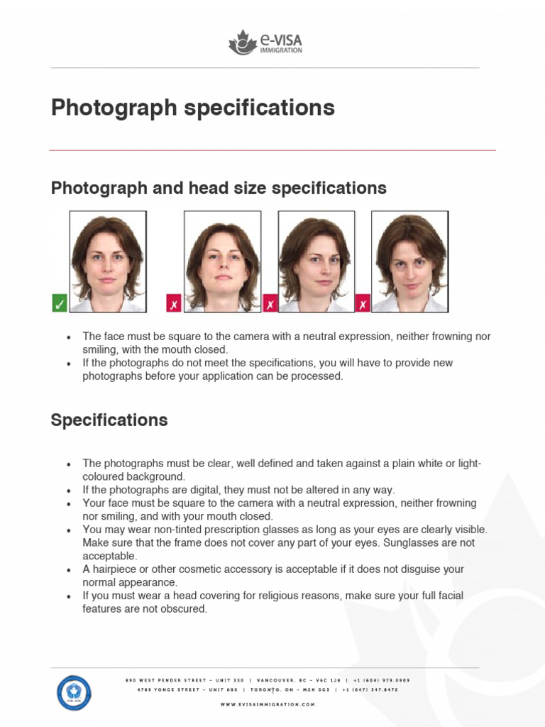 Photo Specifications | PDF