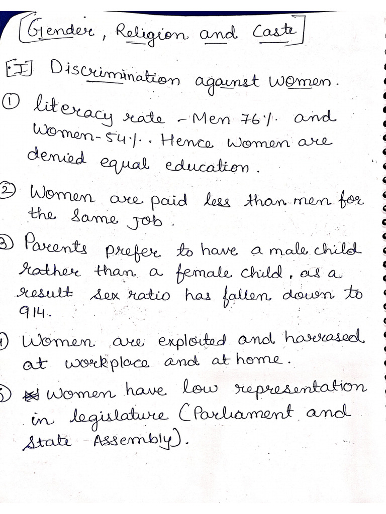 Gender Relion and Caste | PDF