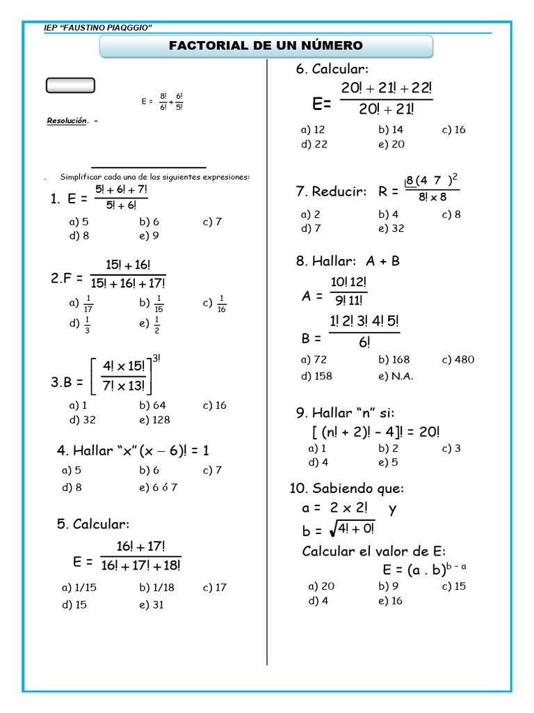 3° Factorial | PDF