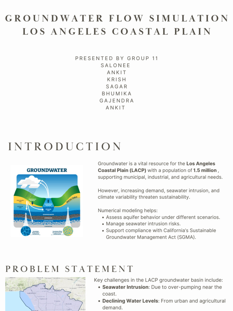 Groundwater Flow Simulation | PDF | Groundwater | Aquifer