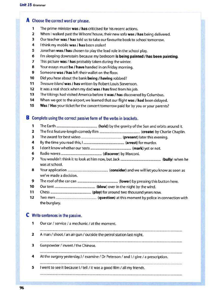 Passive Causative Class Practice | PDF