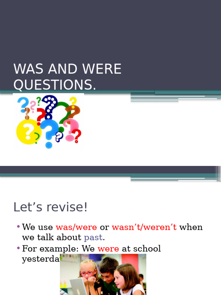 Understanding Was and Were Usage | PDF