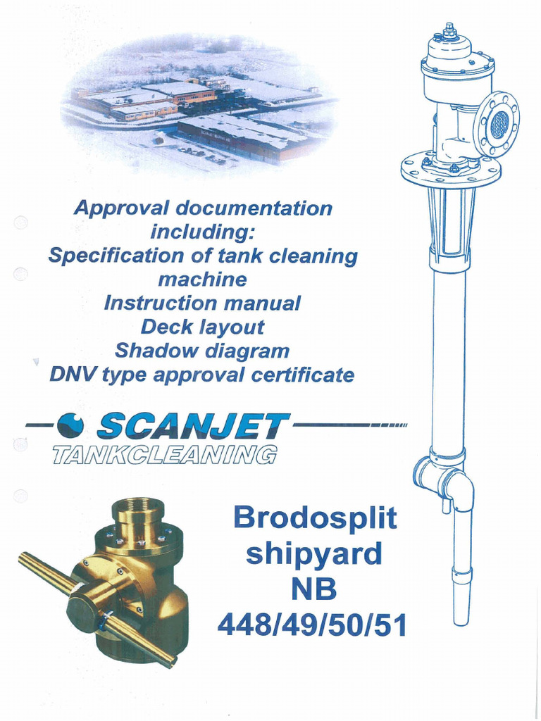Scanjet Tankcleaning Machine | PDF | Bearing (Mechanical) | Jet Engine