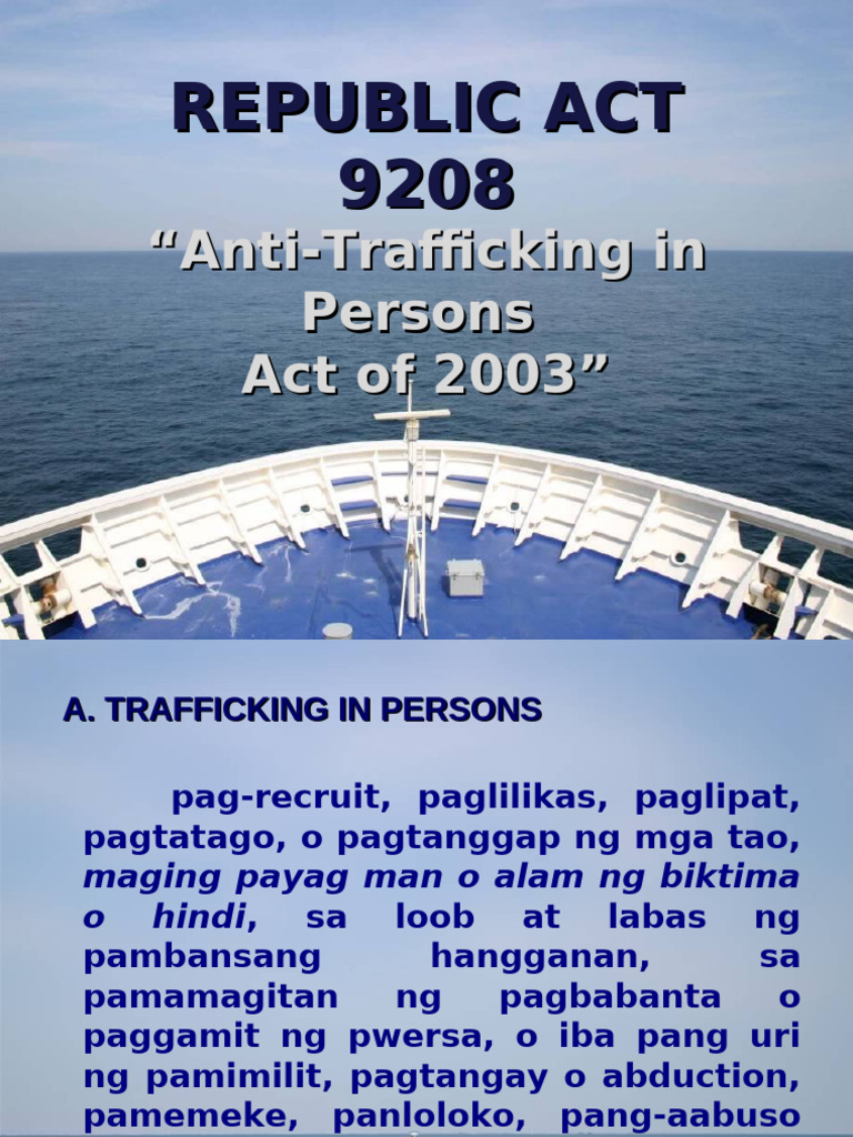 Ra 9208-Anti-Trafficking | PDF
