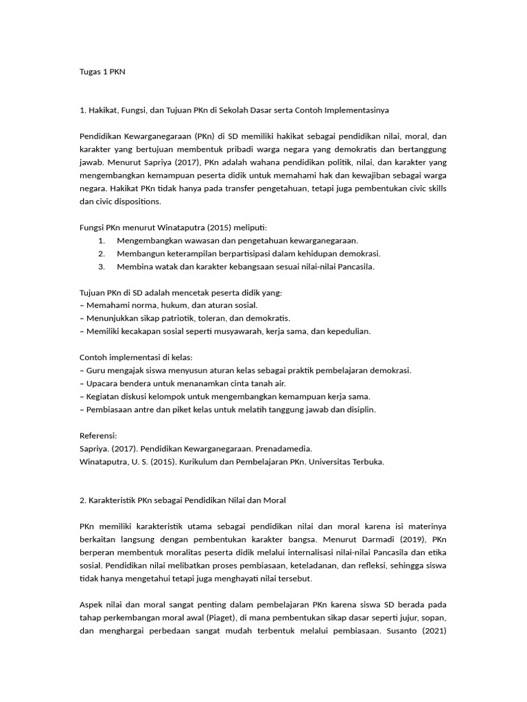 Tugas 1 PKN | PDF