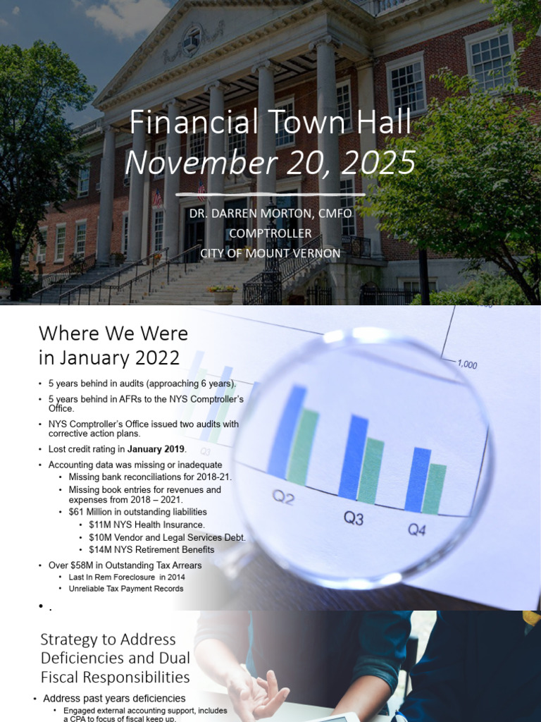 Financial Town Hall 11-20-25 | PDF | Debt | Taxes