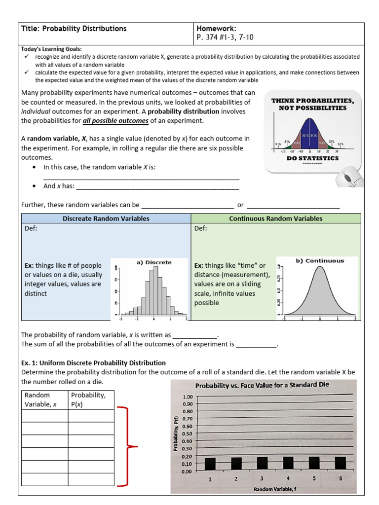 Lesson 1 Probability Distributions | PDF | Probability Distribution ...