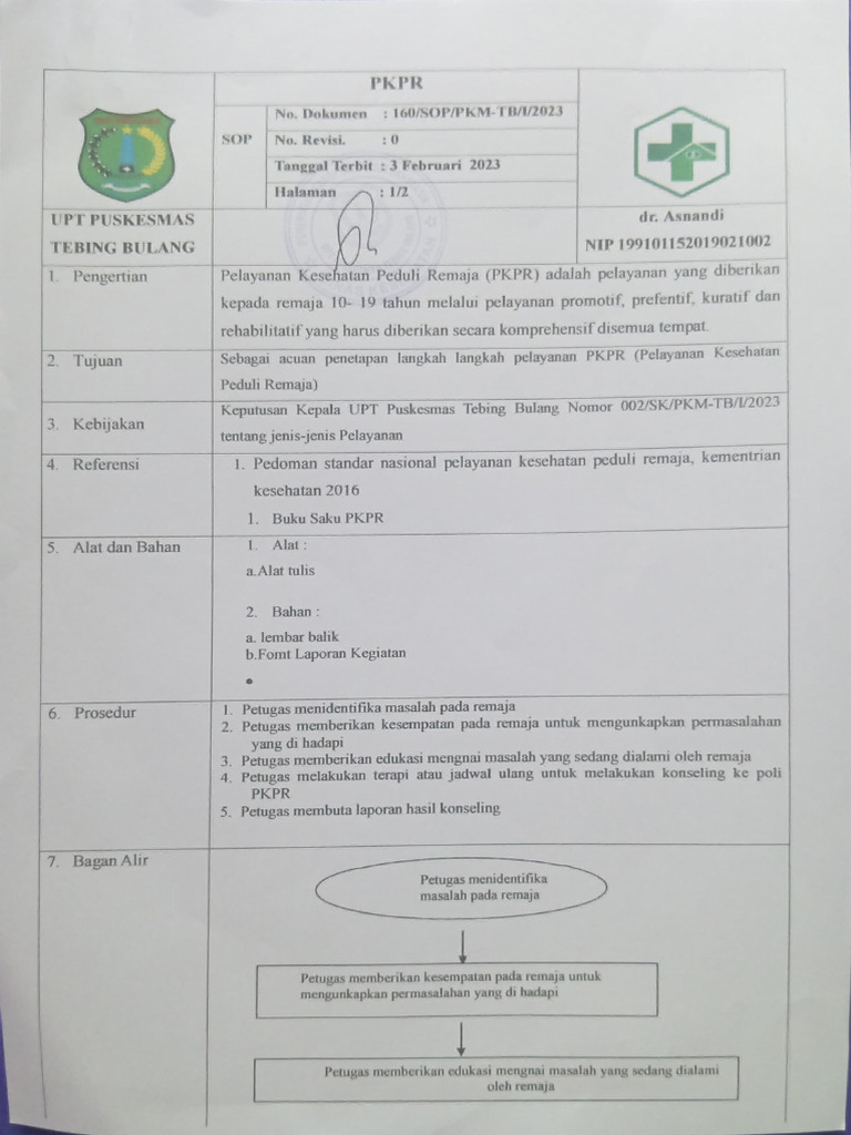 Sop PKPR | PDF